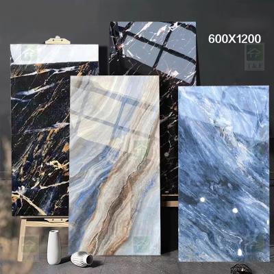 Cina La porcellana lucidata lustrata appartamento piastrella l'interno lucido blu dell'ente completo 60x120 in vendita