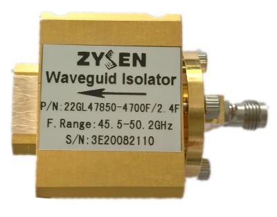 China isolador do medidor de ondas do conector fêmea do medidor de ondas 2.4mm de 50.2GHz WR22 à venda