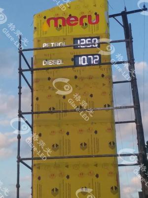 China 8" -32" Digit Hoogte LED benzinestation tekens met groene/rode kleur en RF afstandsbediening Te koop
