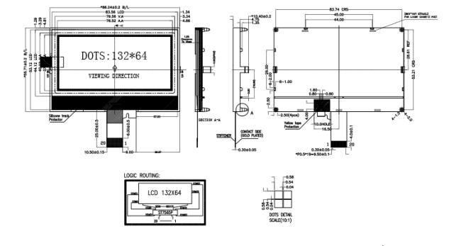 monochrome graphic lcd display
