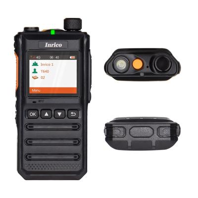 China Inrico T640 POC Radio de larga distancia de dos vías de alta potencia Radio de dos vías IP54 Calificación de cámara frontal de 2MP para los requisitos del cliente en venta