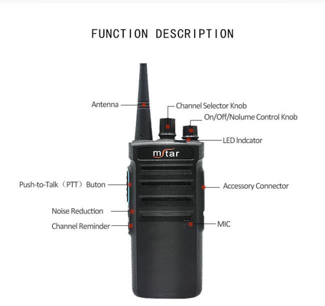 Mstar M-298 Outdoor Dustproof Mini UHF Security Radio Intercom Walkie Talkie Convenient Black Li-ion 16 Handheld 1 ~ 50 Layers