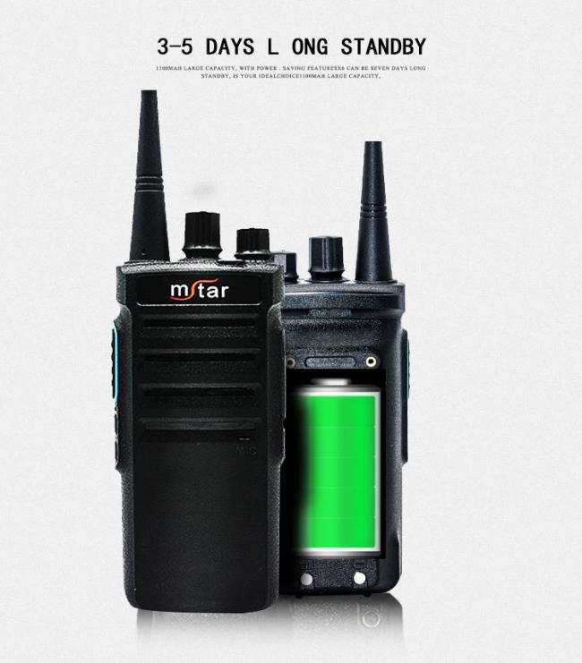 Mstar M-298 Outdoor Dustproof Mini UHF Security Radio Intercom Walkie Talkie Convenient Black Li-ion 16 Handheld 1 ~ 50 Layers