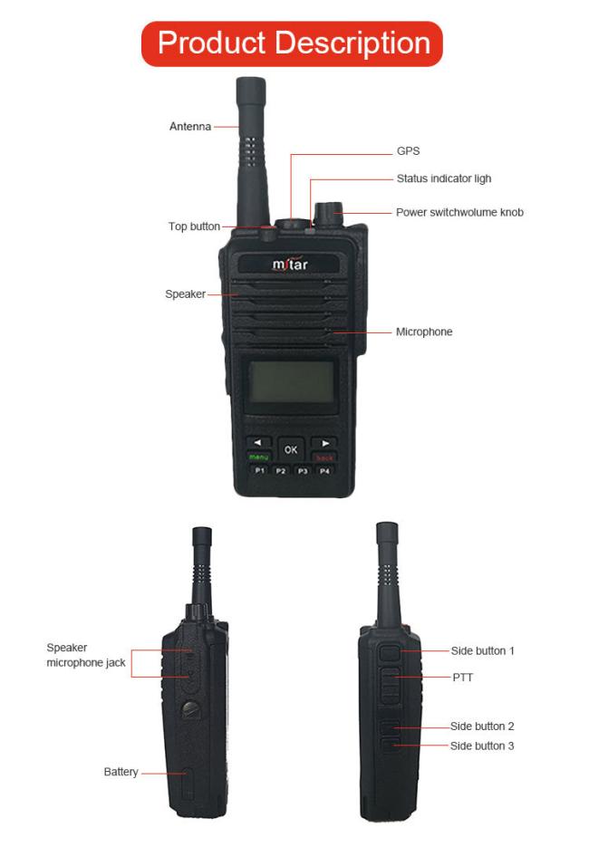 Mstar HJ760L 10km 15KM 50KM 100KM 1000KM Two Way Radio Long Distance Range Powerful ProfessionaL 2G 3G 4G POC Walkie Talkie