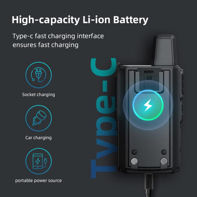 BinQi BQ-360EU 4G Walkie Talkie GPS Long Range 5000km LTE Two-Way Radio Wireless Walkie Talkie 4G POC Mini Sim Card Global PTT