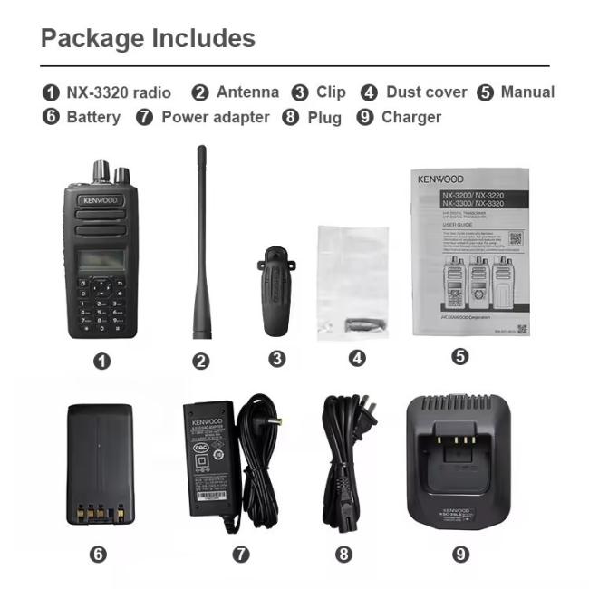 Kenwood NX-3220 walkie talkie with accessories