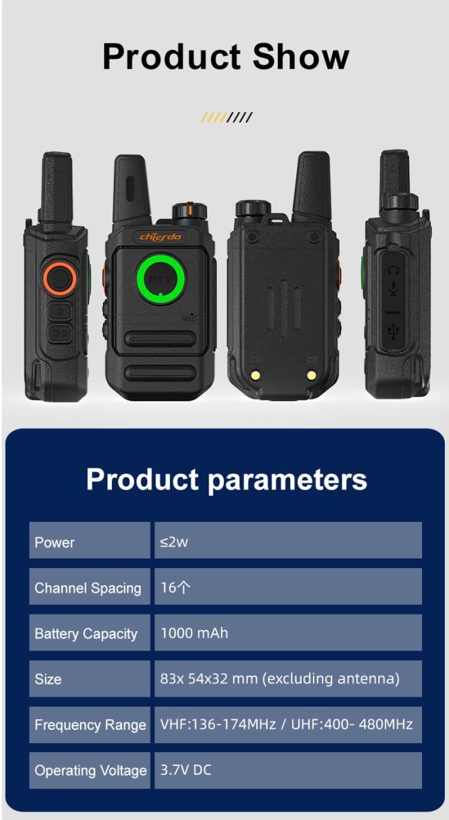 Chierda TC28 Walkie Talkie packaging