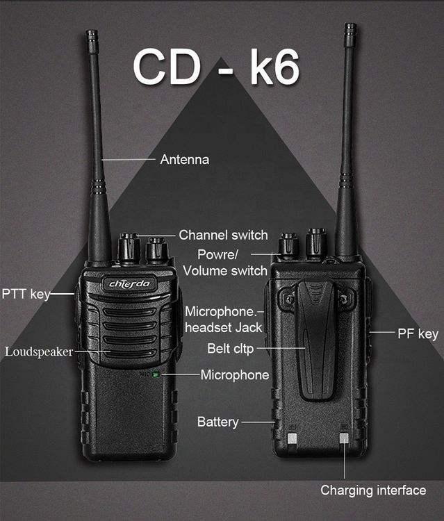 Chierda CD-K6 Walkie Talkie comparison
