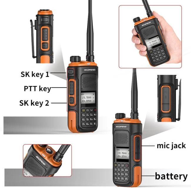 Baofeng BF-UV10 Walkie Talkie LCD display detail