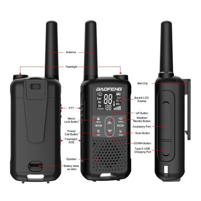 Cina Baofeng BF-T22 UHF Walkie Talkie portatile 400-470MHz a lungo raggio in vendita