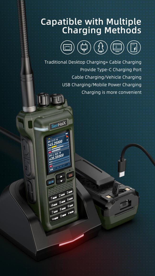 SenHaix GT-12 Walkie Talkie side view