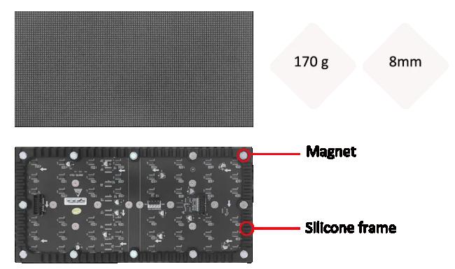 Flexible and flat LED module integration for seamless display