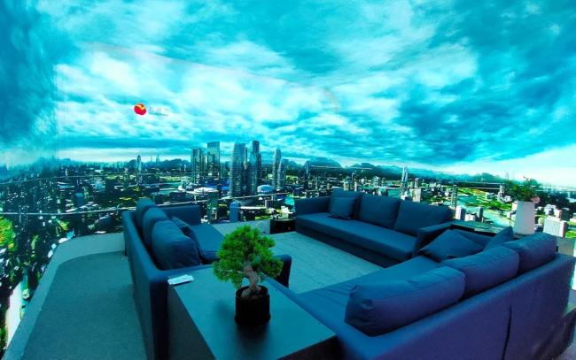 Indoor immersive LED display showing seamless visual integration