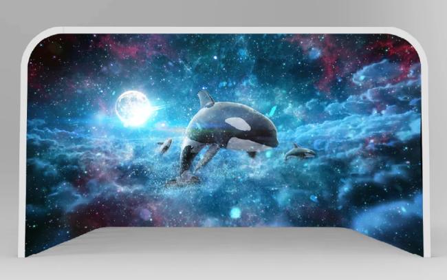 Comparison showing advantages of immersive LED display solution