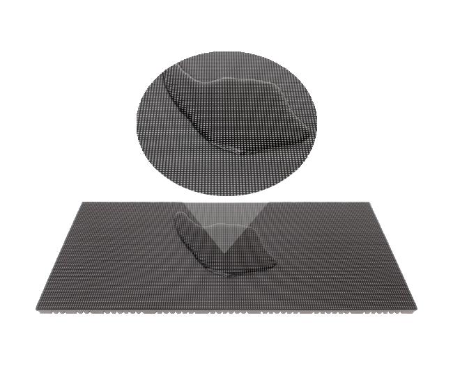 GOB technology showing protective coating on LED modules