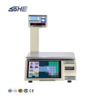 Quality Maximum Range 30kg Intelligent Bar Code Table Scale SHW-TMF6 with 10/7 Inch Display for sale