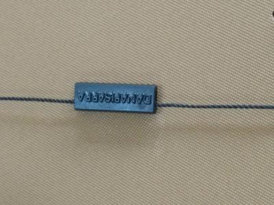 Cina Etichette elastiche della guarnizione di sicurezza, etichetta di caduta della corda per abbigliamento con il logo impresso in vendita