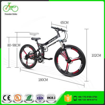 Chine Disque de freinage pliable vélo électrique de montagne pleine suspension 21 vitesse 26 pouces roue à vendre
