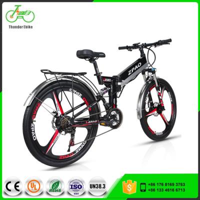 Chine Disque de freinage pliable vélo électrique de montagne pleine suspension 21 vitesse 26 pouces roue à vendre