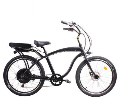 중국 48V 500W 750W 해변 크루저 전기 자전거 6 속도 후부 허브 모터 자전거 48V 10.4Ah 판매용