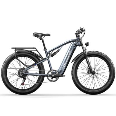 중국 48V 500W Bafang 피크 전기 지방 타이어 자전거 1000W 풀 서스펜션 마운틴 에바이크 판매용