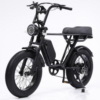 중국 48V 750W 모터 전기 하이브리드 자전거 풀 서스펜션 20 인치 지방 타이어 에바이크 17Ah 배터리 판매용