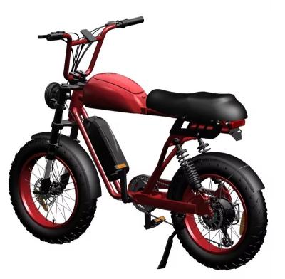 중국 20 Inch Fat Tire 73 Style Ebike 7 Speed Electric Mountain Bike 48V 500W 750W 1000W Retro Full Suspension Electric Bike 판매용