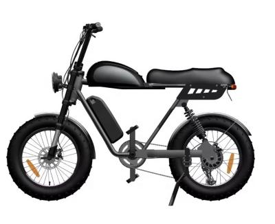 중국 20 Inch Fat Tire 73 Style Ebike 7 Speed Electric Mountain Bike 48V 500W 750W 1000W Retro Full Suspension Electric Bike 판매용