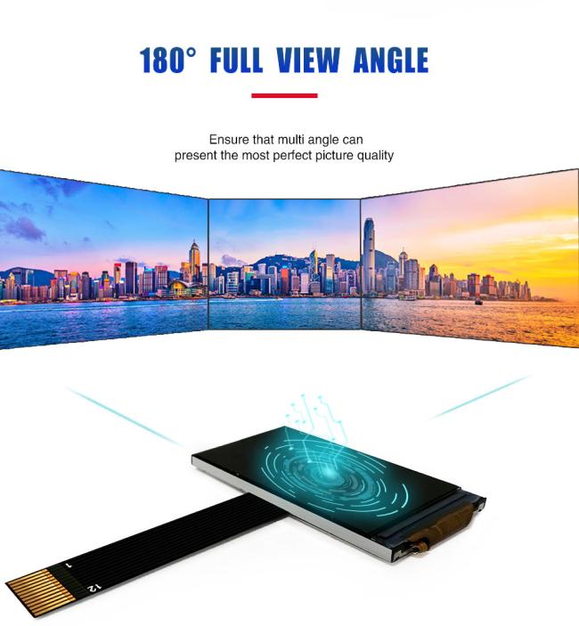 TFT LCD module close-up showing pixel structure