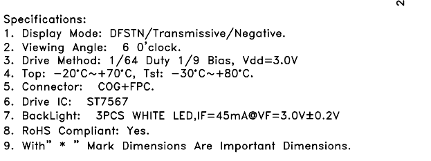 LCD Display technical diagram
