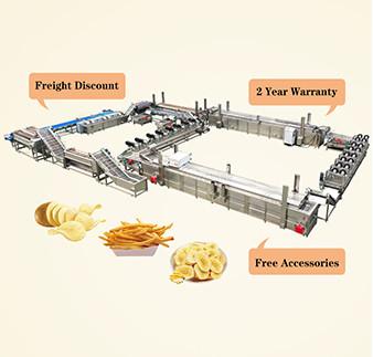 Potato Chips Thickness 1-2mm French Fries Production Line for Frozen Fries