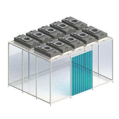 China Huuao Pharmaceutical Clean Booth Hard Wall Modular Mobile Cleanroom Custom Cleanroom Softwall Portable HVAC Modular Clean Room Mini Cleanroom for sale