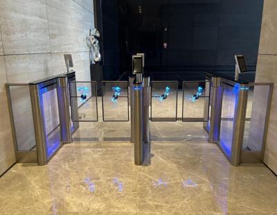 중국 고 보안 보행자 얼굴 인식 날개 게이트 턴스타일 제조업체 판매용