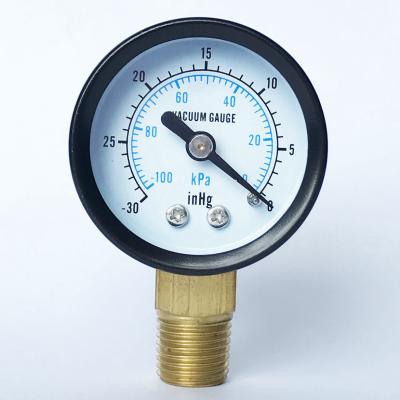 Cina Manometro d'acciaio dipinto di vuoto del caso 40mm 30mm InHg 100 Kpa Internals d'ottone in vendita