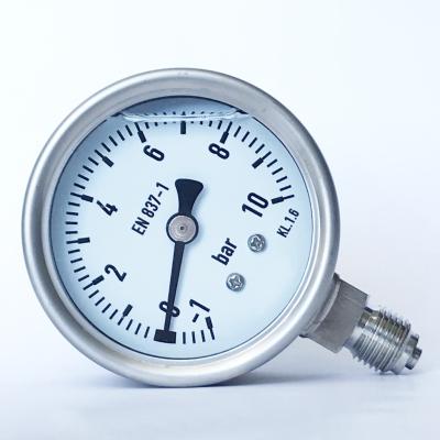 Cina CL 1,6 10 Antivari tutta la baionetta Ring Silicone Filled del manometro del manometro di acciaio inossidabile in vendita
