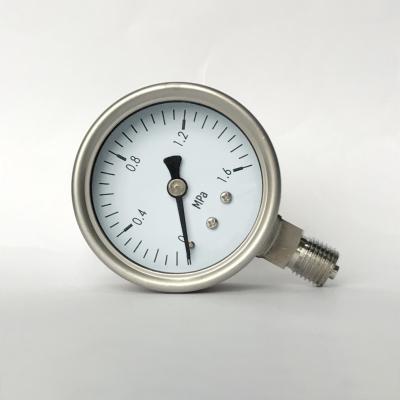 Cina Il MPa chimico 63mm 316SS del manometro della direzione radiale 1,6 ha bagnato in vendita