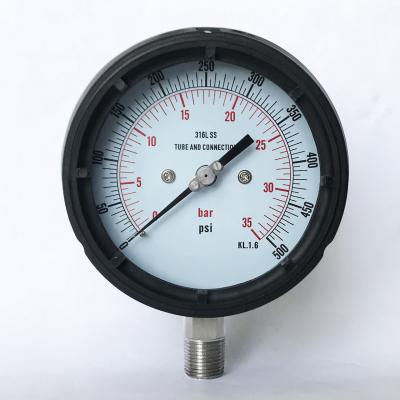 Cina 35 solido Front Pressure Gauge Safety Version di Antivari chilolitro 1,6 100mm tutto l'acciaio inossidabile in vendita
