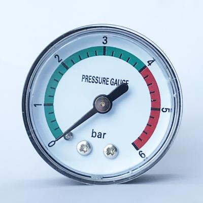 Cina caso d'acciaio nero di 40mm manometro pratico bagnato d'ottone di 6 parti della barra in vendita