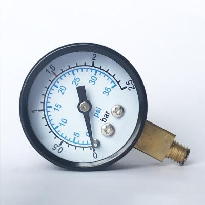 Cina manometro industriale bagnato d'ottone di Antivari del manometro della parte radiale di 35mm 2,5 in vendita