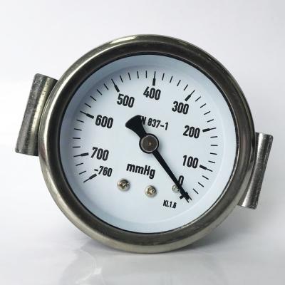 Cina manometro di vuoto di 63mm manometro d'ottone del morsetto del collegamento U da 760 mmHg in vendita