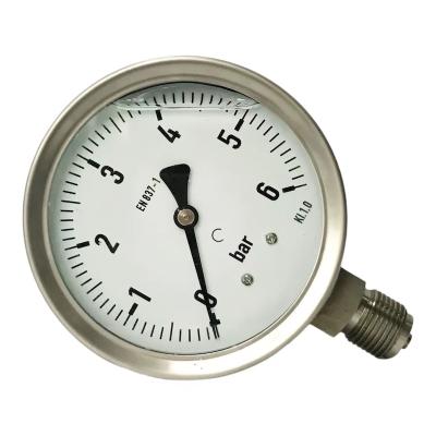 Cina 100mm tutto il montaggio più basso di Ring Pressure Gauge 6 Antivari della baionetta di acciaio inossidabile in vendita