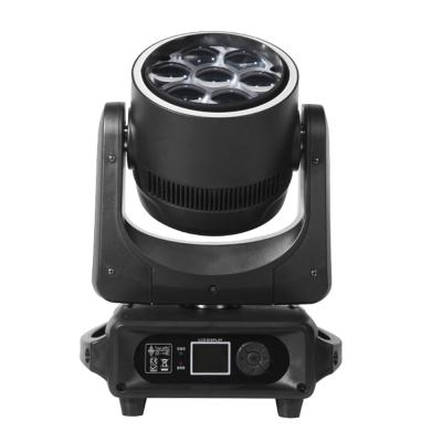 중국 7PCS 40W RGBW 4 In1 LED 줌 벌 눈 이동 헤드 라이트 보조 라이트 DJ 디스코 스테이지 파티 라이트 판매용