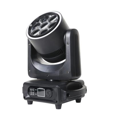 중국 7PCS 40W RGBW 4 In1 LED 줌 벌 눈 이동 헤드 라이트 보조 라이트 DJ 디스코 스테이지 파티 라이트 판매용