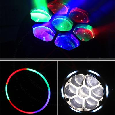 중국 7PCS 40W RGBW 4 In1 LED 줌 벌 눈 이동 헤드 라이트 보조 라이트 DJ 디스코 스테이지 파티 라이트 판매용