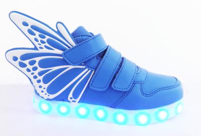 China Blaue Kinderintelligente Freizeitschuhe für Mann-Turnschuhe mit Lichtern zu verkaufen