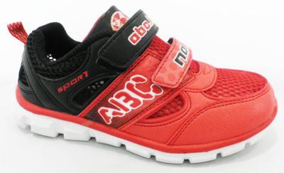 China Los niños rojos clavan la parte superior de la malla de la PU de las zapatillas deportivas/el lenguado de EVA modificados para requisitos particulares en venta
