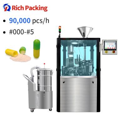 中国 高速 900KG 自動カプセルフィルラー 広範囲用 000-5 カプセル 90000 pcs/h 販売のため