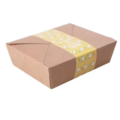 Customized takeaway food box recyclable and Eco-friendly disposable fast food