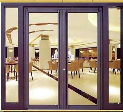 China Fabriek Groothandel Prijs Aluminium Frame Winkelfront Kfc Door Floor Spring Tempered Safety Double Glass Door Te koop