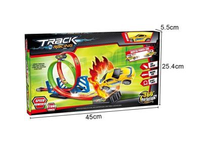 China Grupo do carro de corridas do Fast Track de Hot Wheels, rotação 360° ajustada da trilha do carro de corridas das crianças à venda
